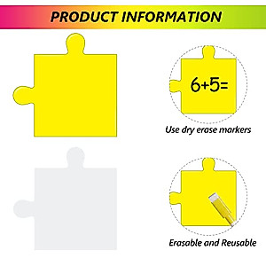 Puzzle Pieces Cutouts Puzzle Pieces Accents Paper for Classroom Decor Bulletin Board School Playroom Baby Nursery Kids Bedroom Studio (64 Pieces)