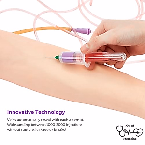 Phlebotomy Practice Kit | IV, Venipuncture, Phlebotomy Practice Arm | Perfect Phlebotomy Gifts For Medical Student and Nurse Student | Complete Phlebotomy Equipment and Supplies | EDUCATIONAL USE ONLY