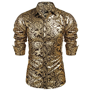 COOFANDY Men's Dress Shirt Formal Elegant Metallic Button Down Regular Fit Shirt