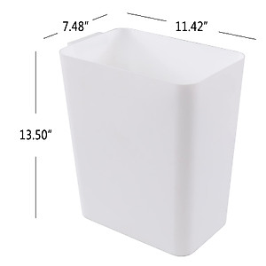 Teyyvn 3-Pack 4.5 Gallon Small Plastic Trash Can, Garbage Container Basket for Bathroom, Kitchen, Office