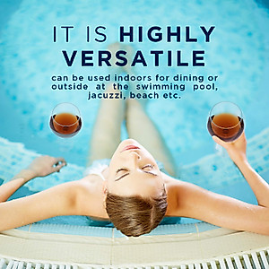 Floating Wine Glasses for Pool (18 Oz | Set of 2) That Float | Shatterproof Poolside Wine Glasses | Floating Cup | Beach Glass | Outdoor Tritan Plastic Wine Glasses with Stem