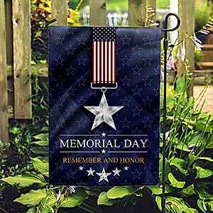 ZHONGJI Garden Flags ﻿Memorial Day Celebration Patriotism Decorative Yard Flags Double Sided Design Home Outdoor Decor All Seasons Holidays