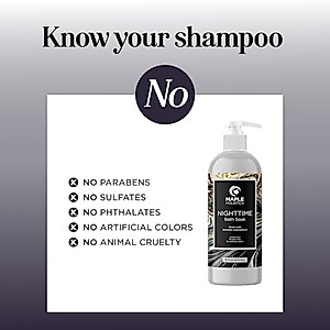 Luxury Nighttime Bubble Bath for Women - Aromatherapy Sleep Bath Soak for Women Relaxing and Nourishing Vegan Formula with Lavender Essential Oil and Shea Butter - Sulfate Paraben and Phthalate Free