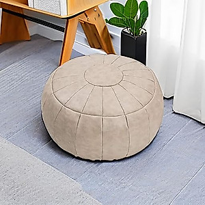 ROTOT Unstuffed Pouf Cover, Ottoman, Bean Bag Chair, Foot Stool, Foot Rest, Storage Solution or Wedding (Empty & New) (Mushroom)