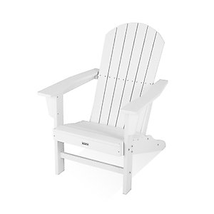 PIZATO Modern Adirondack Chair Wood Texture, 2.0 HDPE Material Weather Resistant Not Fade & Crack Composite Adirondack Chairs Fire Pit Chairs, White Imitation Wood Grain