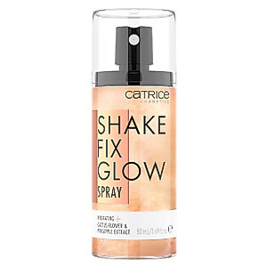 Catrice | Shake Fix Glow Spray | Sets Makeup and Hydrates Skin | Made With Cactus Blossom and Pineapple Extract | Oil Free, Paraben Free, Gluten Free | Vegan & Cruelty Free