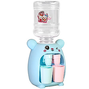 Toyvian Toddler Toys Mini Toys Toys Toy Playset Mini Water Dispenser Pretend Play Water Cooler Toy Playset Kitchen Appliances Childrens Pretend Toy Blue Toy Playset Toys Desk Toys Kids Toys