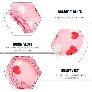 POPETPOP Warm Pet Shirts 4pcs Small Dog Winter Clothes Rabbit Warm Clothes Coral Fleece Animal Vest T-Shirt Warm Bunny Rabbit Apparel for Cat Puppy Kitten Ferret Chihuahua