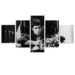 Scarface Movie Poster Al Pacino Tony Montana Canvas Poster Wall Art Decor Print Picture Paintings for Living Room Bedroom Decoration 12"x16"x2pcs,12"x24"x2pcs,12"x32"x1pcsUnframe-style