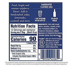 Torani Syrup, Raspberry, 12.7 Ounces