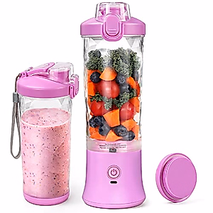 20 Oz Portable Blender for Shakes and Smoothies,4000mAh Electric Juicer, 270W Motor Smoothie Blender with BPA-Free & IP67 Waterproof, USB Fresh Juice Blender with 2 Mixing Modes for Travel, Gym
