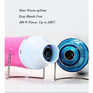 Bubble Buster Tool Paint Heat Gun for Craft Epoxy Glitter Tumbler, Blower Hot Air Heater for Embossing Stamps Resin Heatcraft Wax Art Projects (Pink)