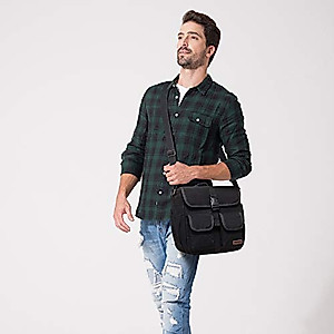 Scorlia Insulated Lunch Bag, Leakproof Lunch Cooler Bag With Adjustable Shoulder Strap, Durable Reusable lunch Box with Side pockets and Drinks Holder for Men Women Work, School, Picnic, Black