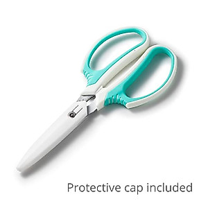 Beaditive Multipurpose Craft Scissors - High-Leverage Crafting Scissors with Sharp Carbon Steel Blades - Ergonomic Sewing Scissors for Heavy Duty Projects - Safe Office, Scrapbook, Leather Scissors