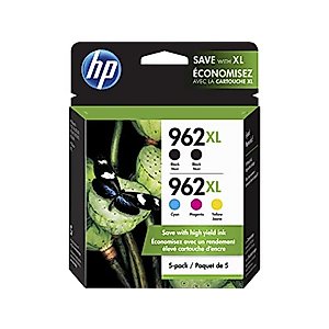 HP 962Xl / 962Xl (6Za57an) Ink Cartridges (Cyan Magenta Yellow Black) 5-Pack in Retail Packaging