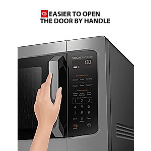 TOSHIBA ML-EM45PIT(SS) Countertop Microwave Oven With Inverter Technology, Kitchen Essentials, Smart Sensor, Auto Defrost, 1.6 Cu Ft, 13.6" Removable Turntable, 33lb.&1350W, Stainless Steel