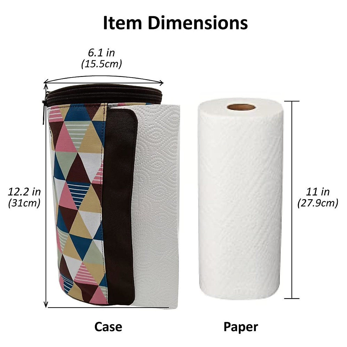 Olve Kitchen Paper Towel Holder Hanging Paper Towel Dispenser Cover for Kitchen, Camping Outdoor (Brown)