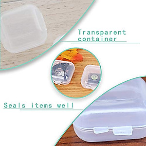 5 Packs Bead Organizer,Plastic Small Containers with Hinged Lid,Tray Box for Storage of Small Item,Crafts, Jewelry(3.5x3.5x1.7cm)