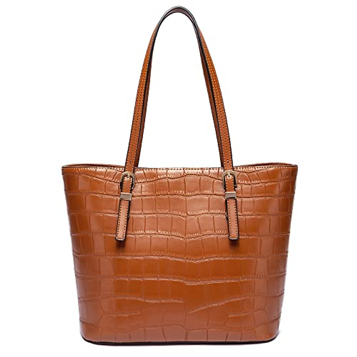 Montana West Handbags Crocodile Pattern Purses for Women Tote Bag Top-Handle Pu Leather Shoulder Bags B2B-MWC-027BR