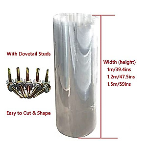 exproyzk Clear Polycarbonate Plastic Sheet - Transparent Glass Replacement Board - Impact Resistant - 1mm Thick (Color : Clear, Size : 1x3m)