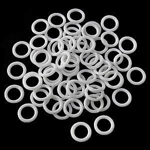 ZZLZX 200PCS Cafe Curtain Rings, Clear Plastic Rings, Plastic Roman Blind Curtain Rings, O-Rings for Roman Shades