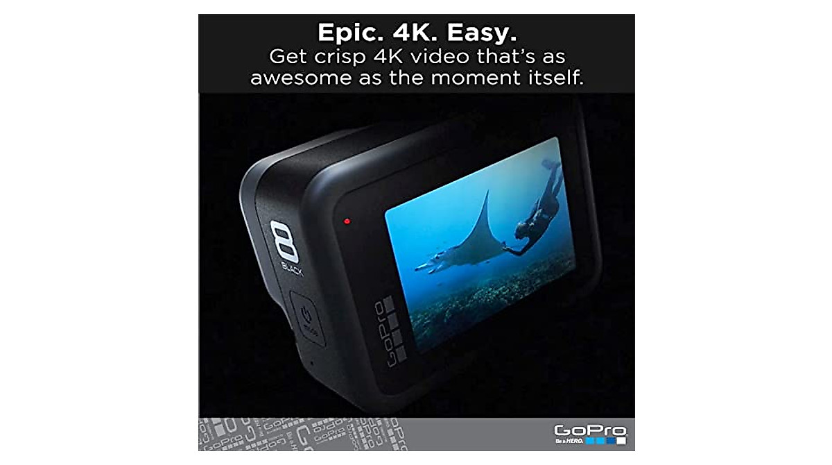 GoPro HERO8 Black Action Camera - Waterproof 4K & Live Streaming