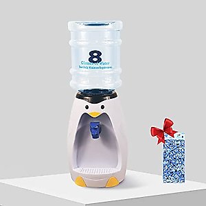 Mini Water Dispenser 2.5 Liters and 8 Glasses of Water. This Small Water Dispenser is Suitable for Libraries and Children's Room, Desk. It can be Used as a Toy or Gift for Children (White)
