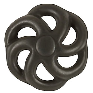 Hickory Hardware PA1312-RI-WOA 1 Charleston Blacksmith Knob, 1-1/2 Inch Diameter, Black Iron
