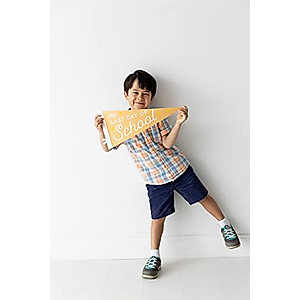 Pearhead First & Last Day Pennant Flags, Back to School and Last Day of School Essentials, Photo Props for Kids, Felt Flags, First Day Of School Photo Prop