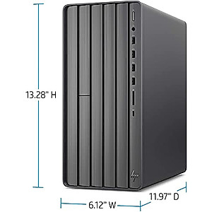 HP 2022 Newest Envy Desktop Computer 12-Core Intel i7-12700 32GB DDR4 RAM 512GB M.2 NVMe SSD 1TB HDD Intel UHD Graphics HDMI VGA USB-C WiFi AX BT Windows 11 Pro w/RE 32GB USB 3.0 Drive