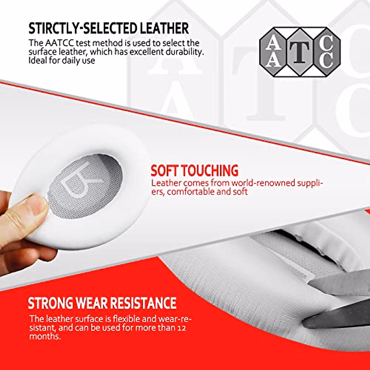 Krone Kalpasmos Premium Ear Pads for Bose 700 Noise Cancelling Headphones, Bose Noise Cancelling Headphones 700 Bose NC700 Replacement Ear Cushion, White