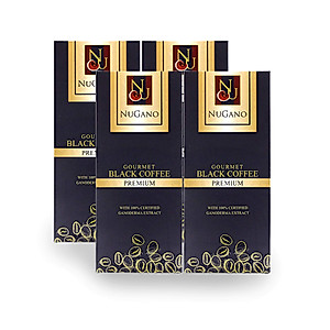 Express Shipping 4 Boxes Nugano Premium Black Coffee with 100% Certified Ganoderma Lucidium Extract