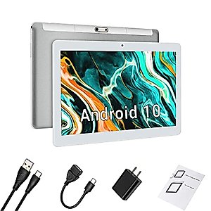 SZTPSLS Tablet 10.1 Inch 10.0 Android Tablet with Dual SIM Card Slot 2GB+32GB, Quad-Core, IPS HD Display, 128GB Expand Storage