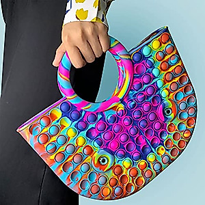 Big Pop Bags Bubble Handbag,Pop Purses for Ladies, Mothers Day Handle Satchel Bag for Women for Mom