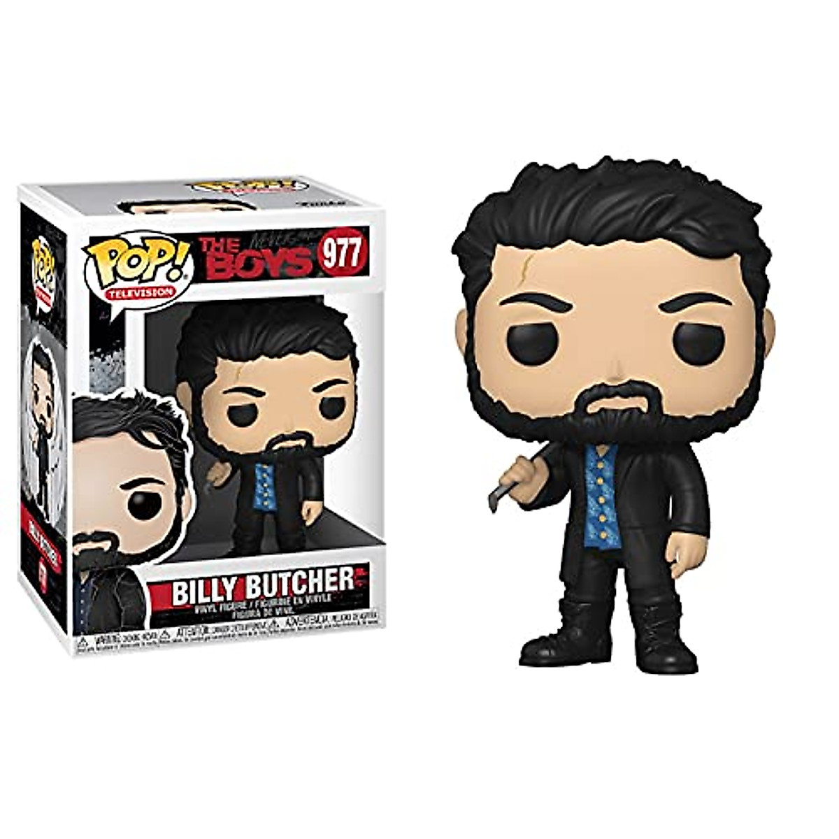 POP The Boys - Billy Butcher Funko Vinyl Figure (Bundled with Compatible Box Protector Case), Multicolored, 3.75 inches