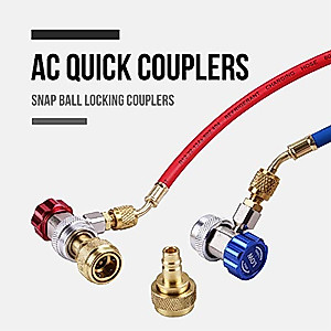 Lichamp Car A/C R1234YF R134A Adapters, AC R134 R1234 R 134A 1234YF Quick Couplers Connectors Kit