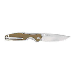 Smith & Wesson Cleft 7.75in S.S. Assisted Folding Knife with 3.5in Drop Point Blade and Stainless/G10 Handle for Outdoor, Tactical, Survival and EDC