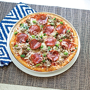 Home Products Essentials Microwave Round Pizza Tray 2 Sided Multi-Purpose Use BPA Free Dishwasher Top Rack Safe Red