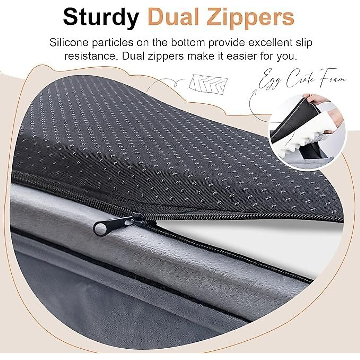 Large Dog Bed Orthopedic Washable: Beds Bolster XL Bed Large Big Dogs Memory Foam Couch Sofa Waterproof with Removable Cover