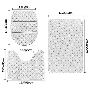 4 Piece Be a Mermaid and Make Waves Kisses Wishes Tail Shower Curtain Set with 12 Hooks Non-Slip Rugs Toilet Lid Cover Bath Mat Complete Bathroom Accessories Decor