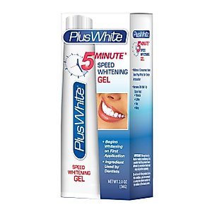 Plus White Speed Whitening Gel - Works in 5 Minutes - Professional Teeth Whitening w/ Dentist Approved Ingredient (2 oz)
