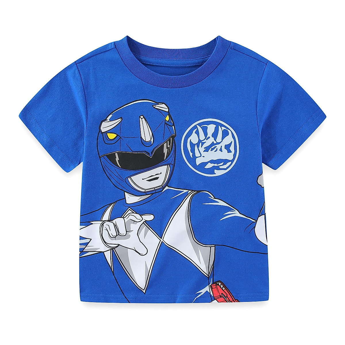 Power Rangers Boys 4 Pack Short Sleeve T-Shirt for Little Kids Blue