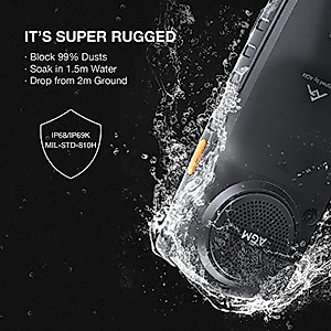 AGM M7 Rugged Phone 4G, Rugged Smartphone with 2.4" Touch Screen and Charging Dock 2.4G WiFi, GSM T-Mobile, 2500mAh, Dual SIM, 109dB Speaker, 1GB+8GB, IP68 & IP69K, Outdoor Smartphone for Senior