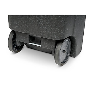Toter 2-Wheel Trash Can with Lid - Blackstone, 96-Gallon, Model# ANA96-00BKS