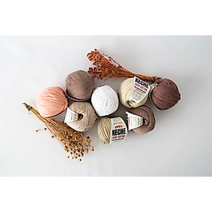 Keche Cotton Yarn, 60% Cotton 40% Acrylic Yarn, Soft Cotton Yarn for Crochet and Knitting, Amigurumi Yarn 1 Skein/Ball 1.76 Oz (50g) / 180 Yrds (165m) - Navy Blue