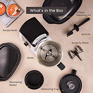 Gourmate Smart All-in-1 Multi-Cooker, 10+ Cooking Functions, Built-in Scale, Guided Recipes, Steam, Cook, Knead, Bluetooth App Connectivity, 2.3 QT, White