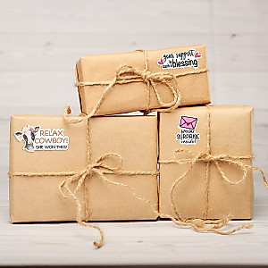 Wailozco Relax Cowboy She Won This Stickers,Thank You Stickers,Handmade Stickers,Small Shop Stickers,Envelopes Stickers for Small Business, Online Retailers,Handmade Goods,500 Labels Per Roll