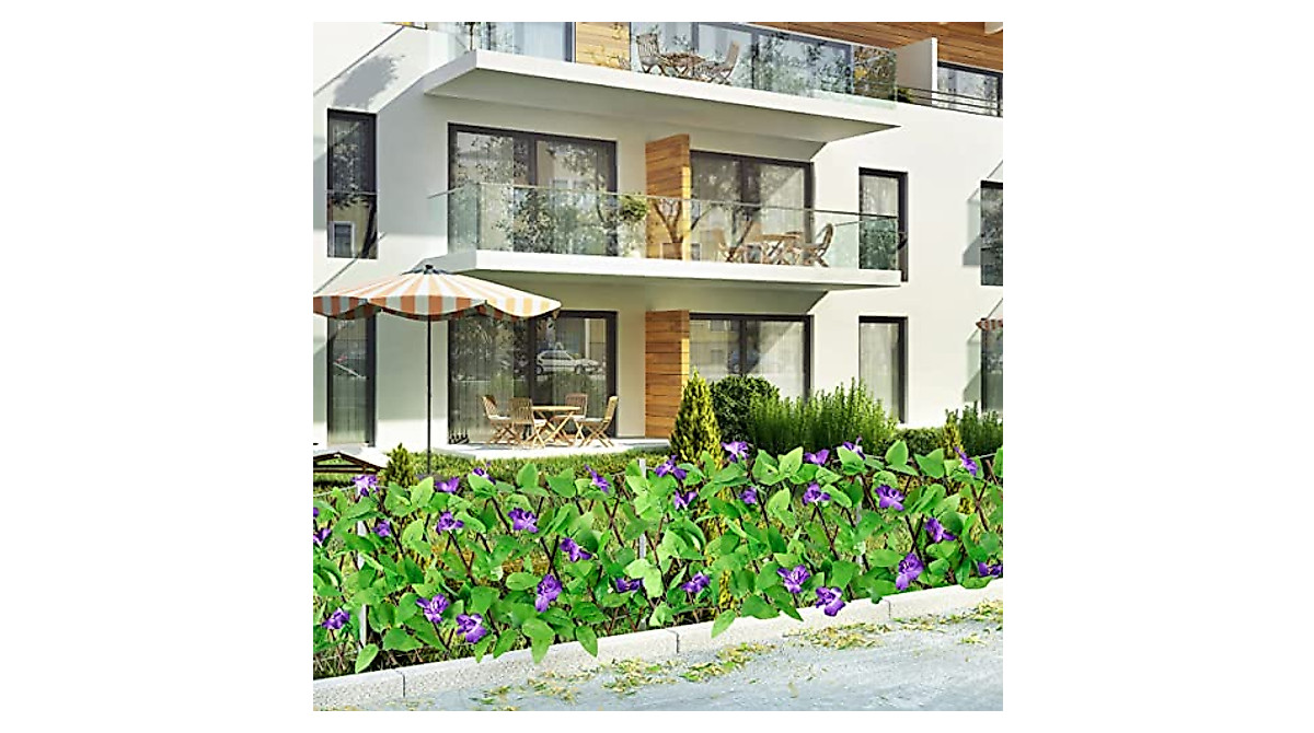 A2B Expandable Fence Privacy Screen - Realistic Ivy & Flowers
