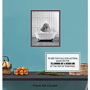 Coastal Bathroom Wall Art & Decor - Bathtub Wall Art - Sea Animal Beach Bathroom Decor - Bathroom Pictures - Funny Bathroom Decor - Bath Wall Decor - Restroom Sign - Cute Unique Guest Bathroom Poster