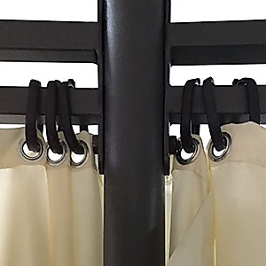 Gazebo with Curtains Round,Garden Gazebo,Barbecue Gazebos,Party Tent,Canopy Tent,Shade Tents,for Outdoor Party Events,Backyard,Garden,Lawn,11' 5'' x 8' 9''